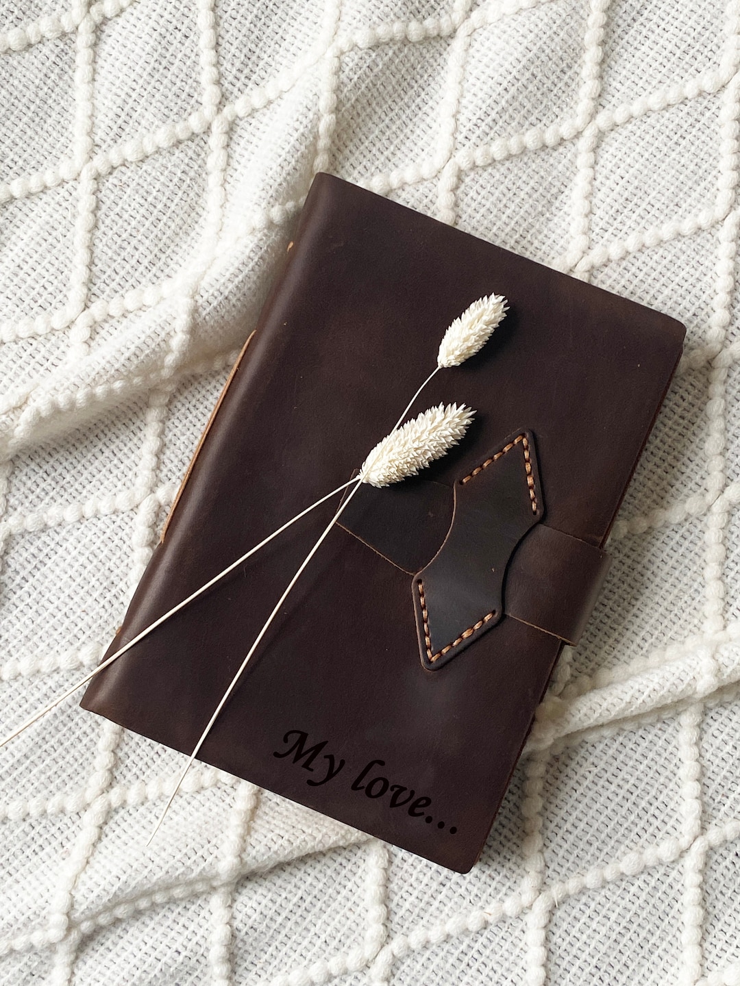 Large Leather Notebook Journal, Personalized Leather Notebook ...