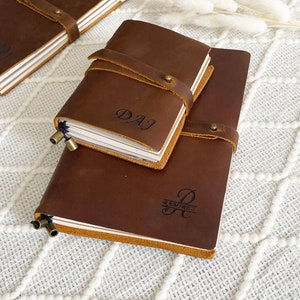 Personalized Refillable Leather Notebook, A6 A5 Leather Notepad, Daily ...