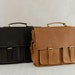 Personalized Large Leather Briefcase for Men, 17" Travel Leather ...