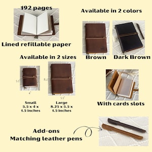 Personalized Refillable Leather Notebook, A6 A5 Leather Notepad, Daily ...