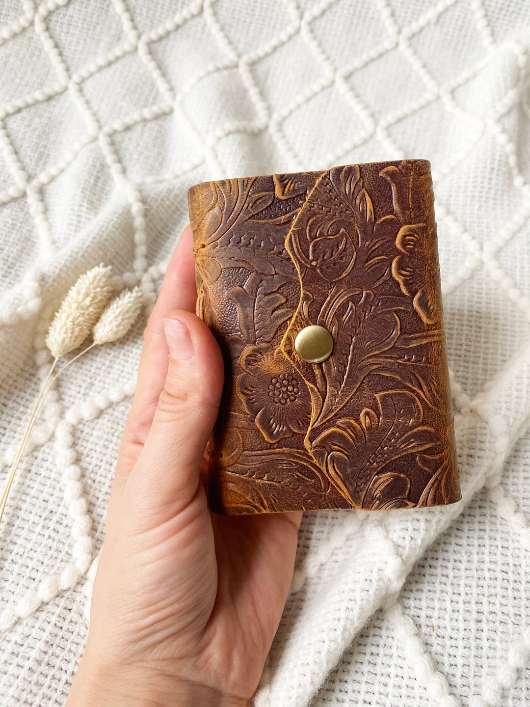 Personalized Mini Leather Notebook, Small Leather Notepad, Daily ...