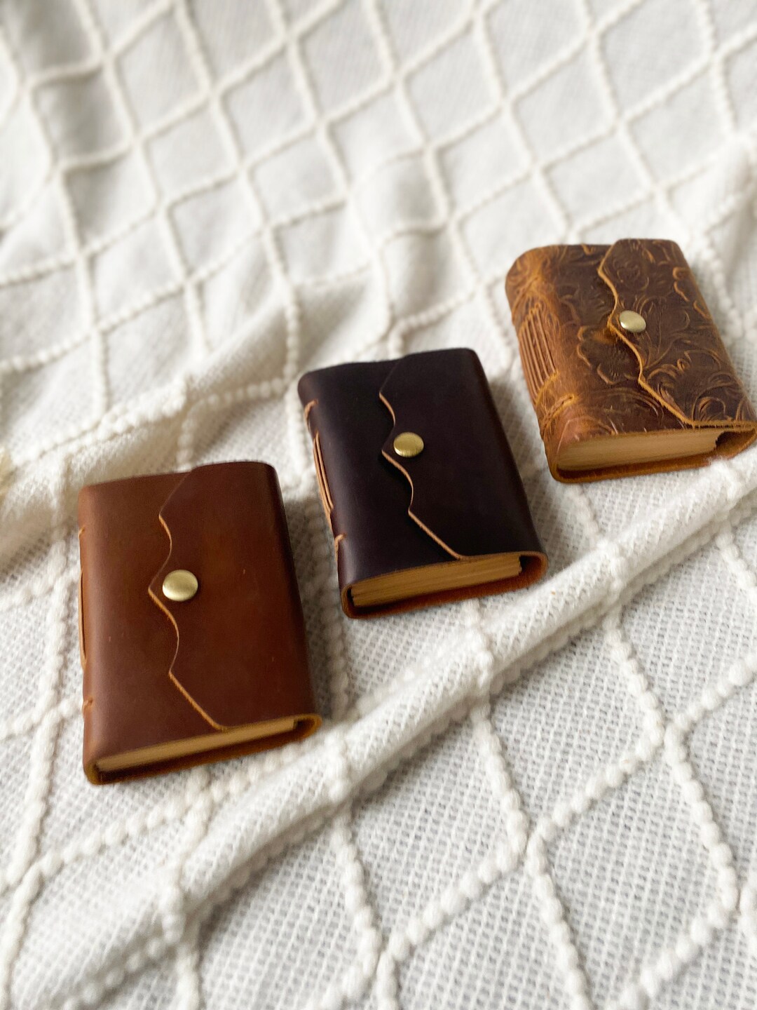 Small Leather Notepad, Personalized Mini Leather Notebook, Daily ...