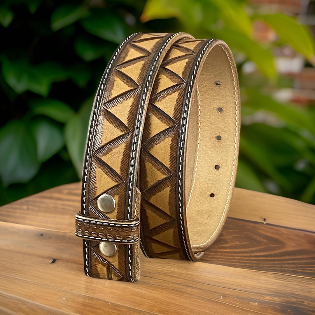 Genuine Leather Belt Strap, Full Grain Heavy Duty One Piece Leather ...