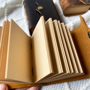 Small Leather Notepad, Personalized Mini Leather Notebook, Daily ...