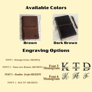 Personalized Refillable Leather Notebook, A6 A5 Leather Notepad, Daily ...