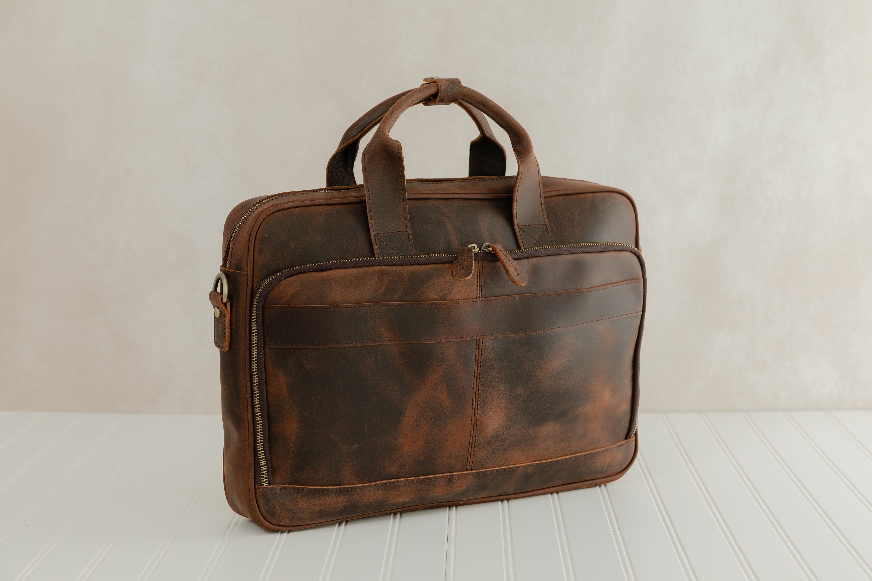Custom Leather Laptop Briefcase for Men Leather Bag for Men - Etsy
