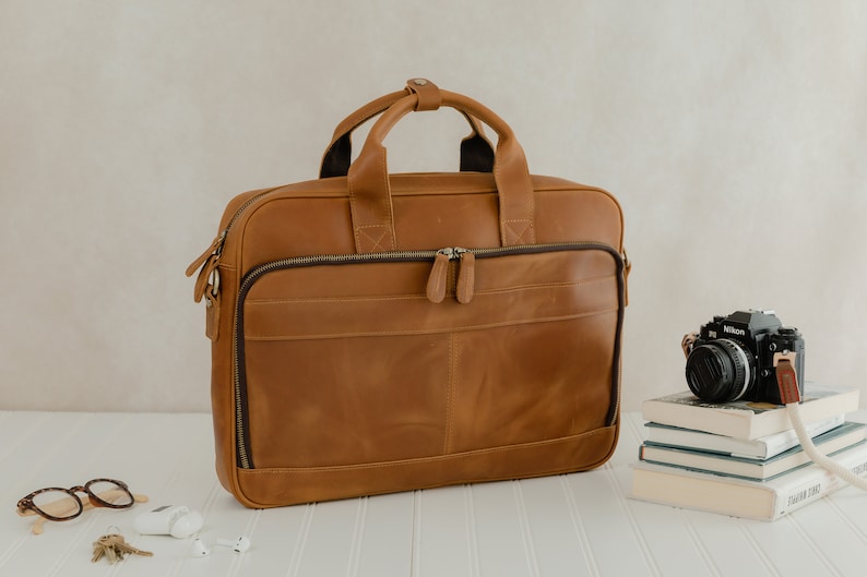 Custom Leather Laptop Briefcase for Men Leather Bag for Men - Etsy