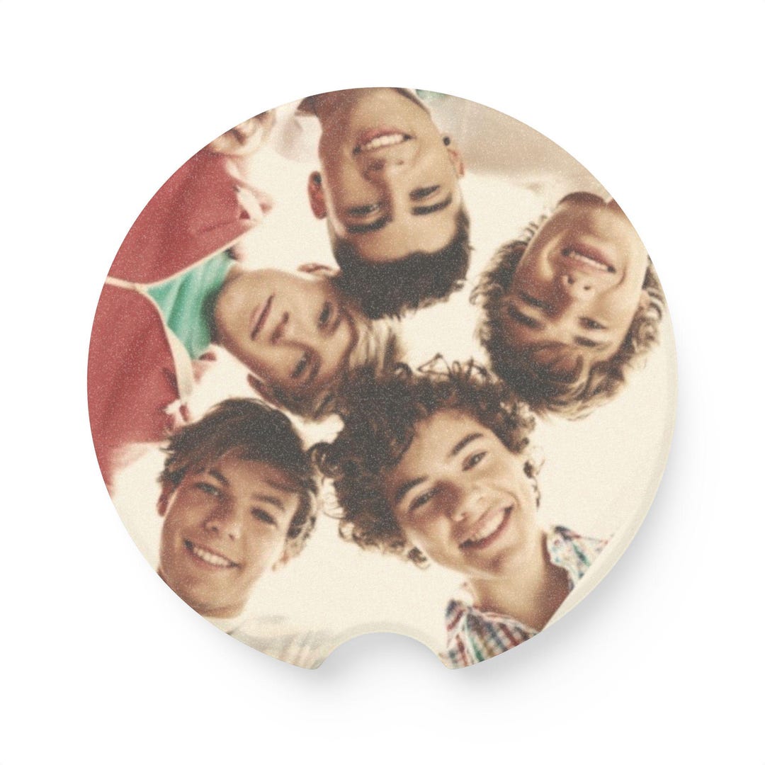 One Direction Soapstone Car Coaster for Cup Holder, Absorbent Drink ...