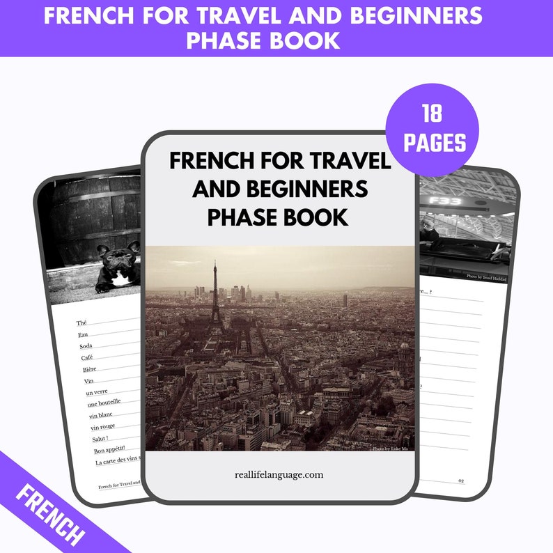 French for Travel and Beginners Phase Book: 18 Pages Ebook Essential ...