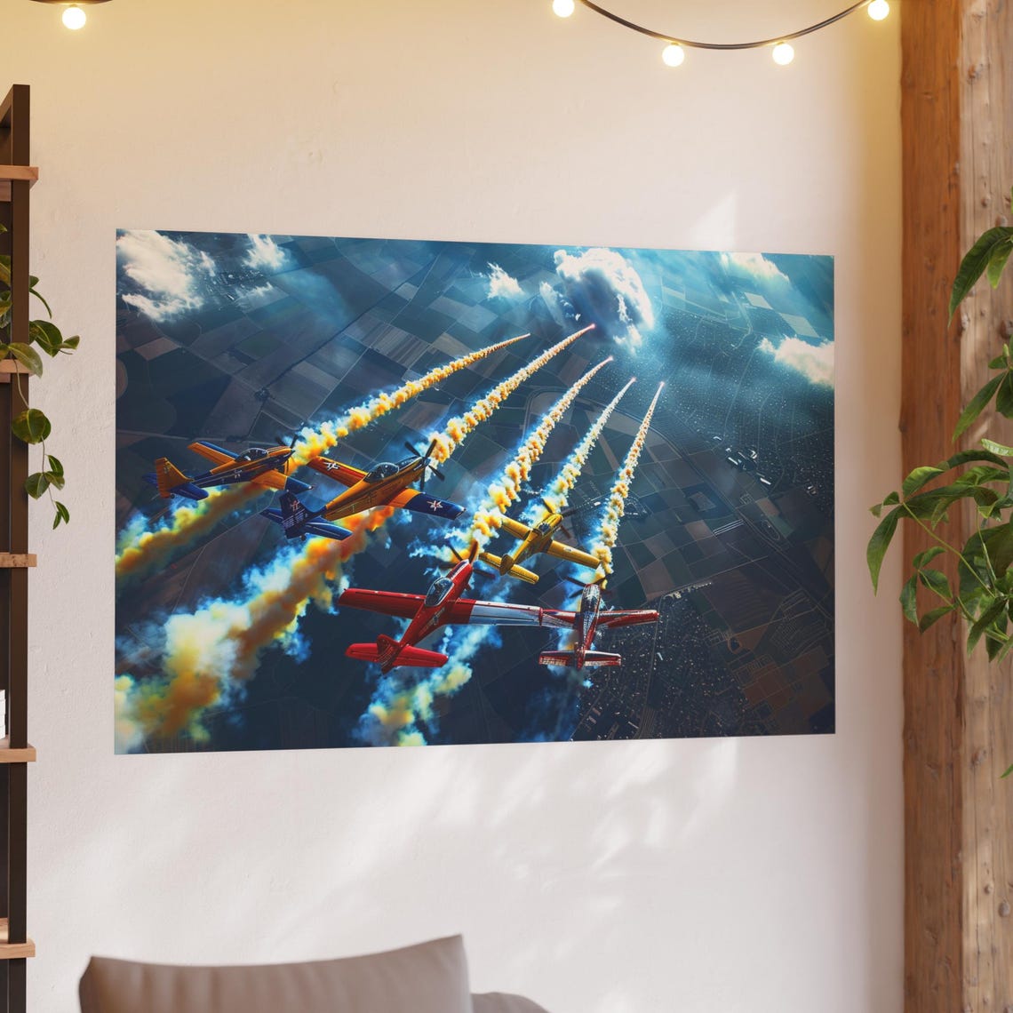Aerobatic Airshow Poster – Dynamic Formation Flight Scene - Etsy