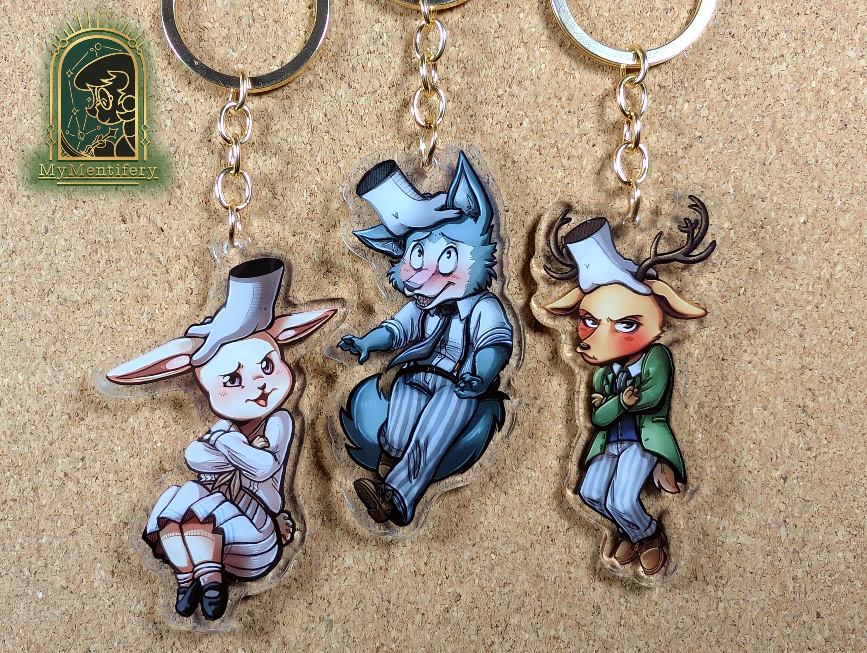 Beastars Inspired Furry Headpat Acrylic Keychains/charms || Legoshi ...