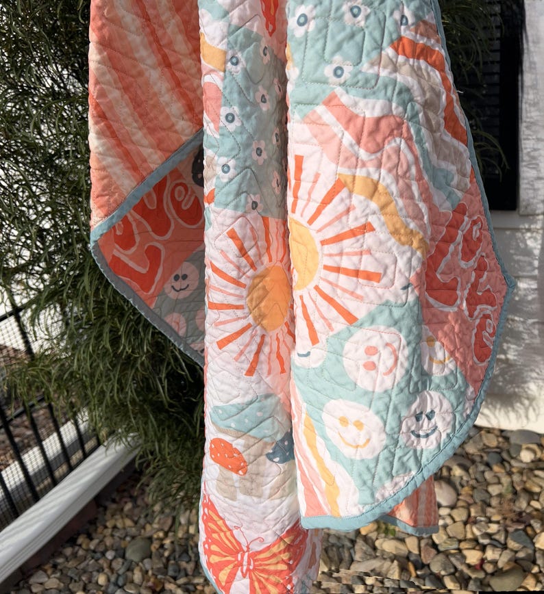 Modern Baby Quilt - Etsy