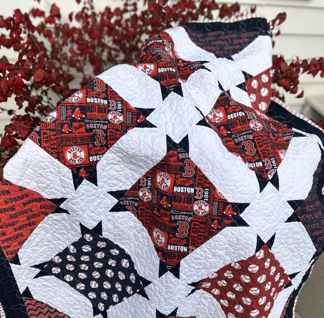 Handmade Boston Red Sox Blanket - Etsy