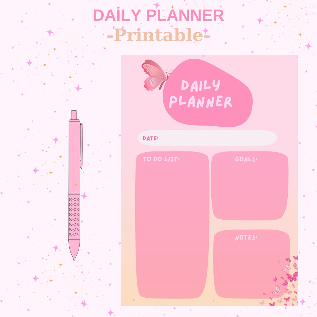 Daily Planner Printable , Minimalist Daily Schedule - Etsy