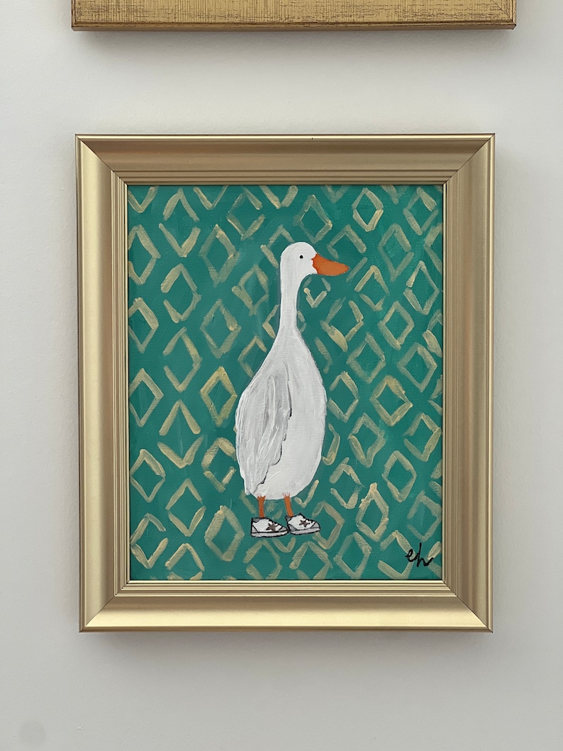 Goose on the Loose Goose Art Duck Duck Goose Animal With Shoes Nursery ...