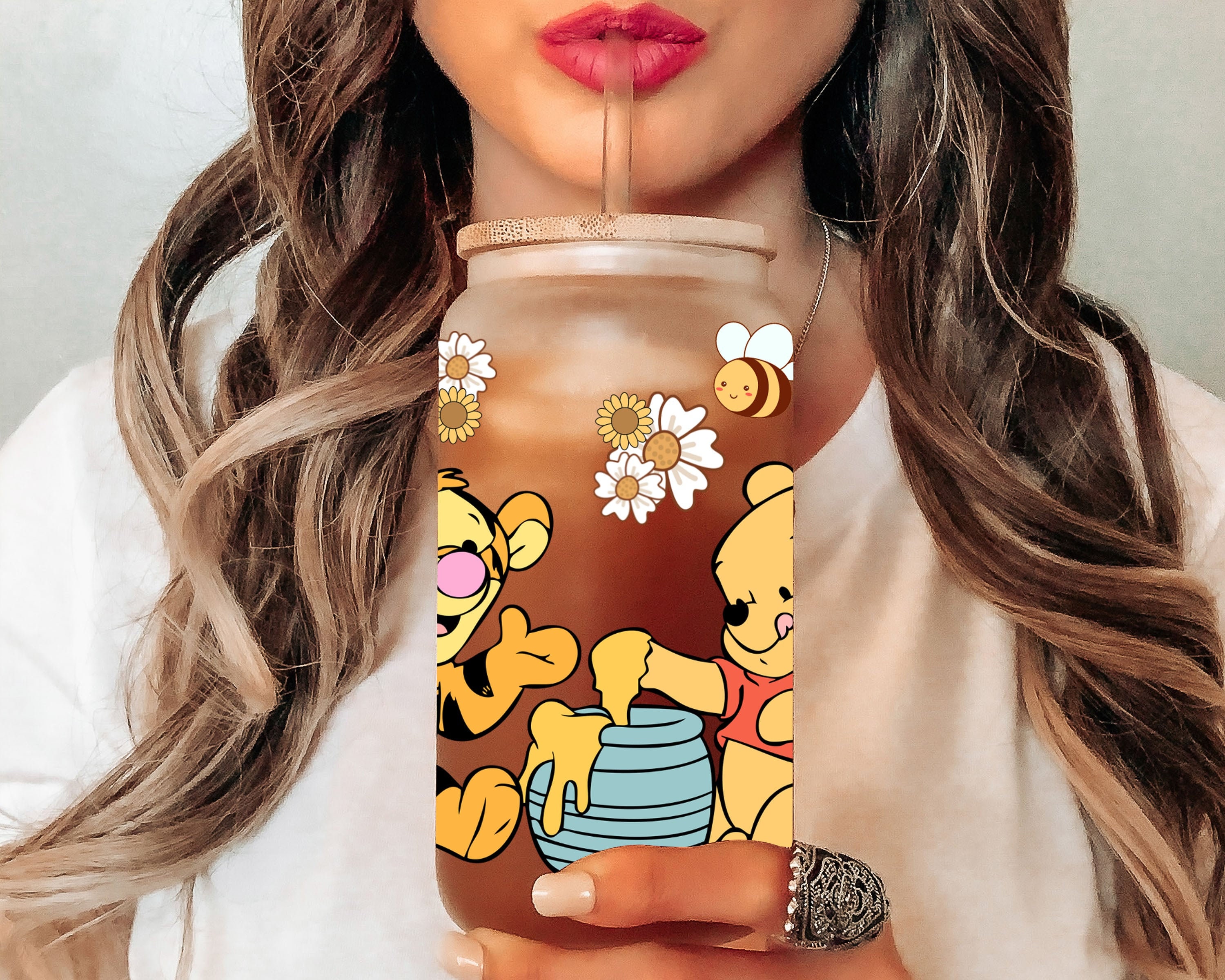 Winnie the Pooh Fans Rejoice! 16 oz Libbey Glass Can - Disney Inspired ...