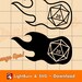 Dungeons & Dragons Ring and Tokens Set RPG Engrave / Cut Files SVG ...