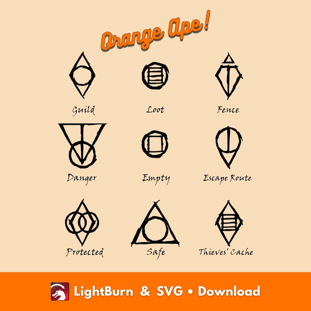 Skyrim Thieves Guild Symbols: RPG Vector Art (SVG & Lightburn) - Etsy