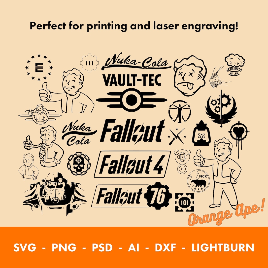 Fallout Designs Cricut & Silhouette Files Svg Png Dxf - Etsy