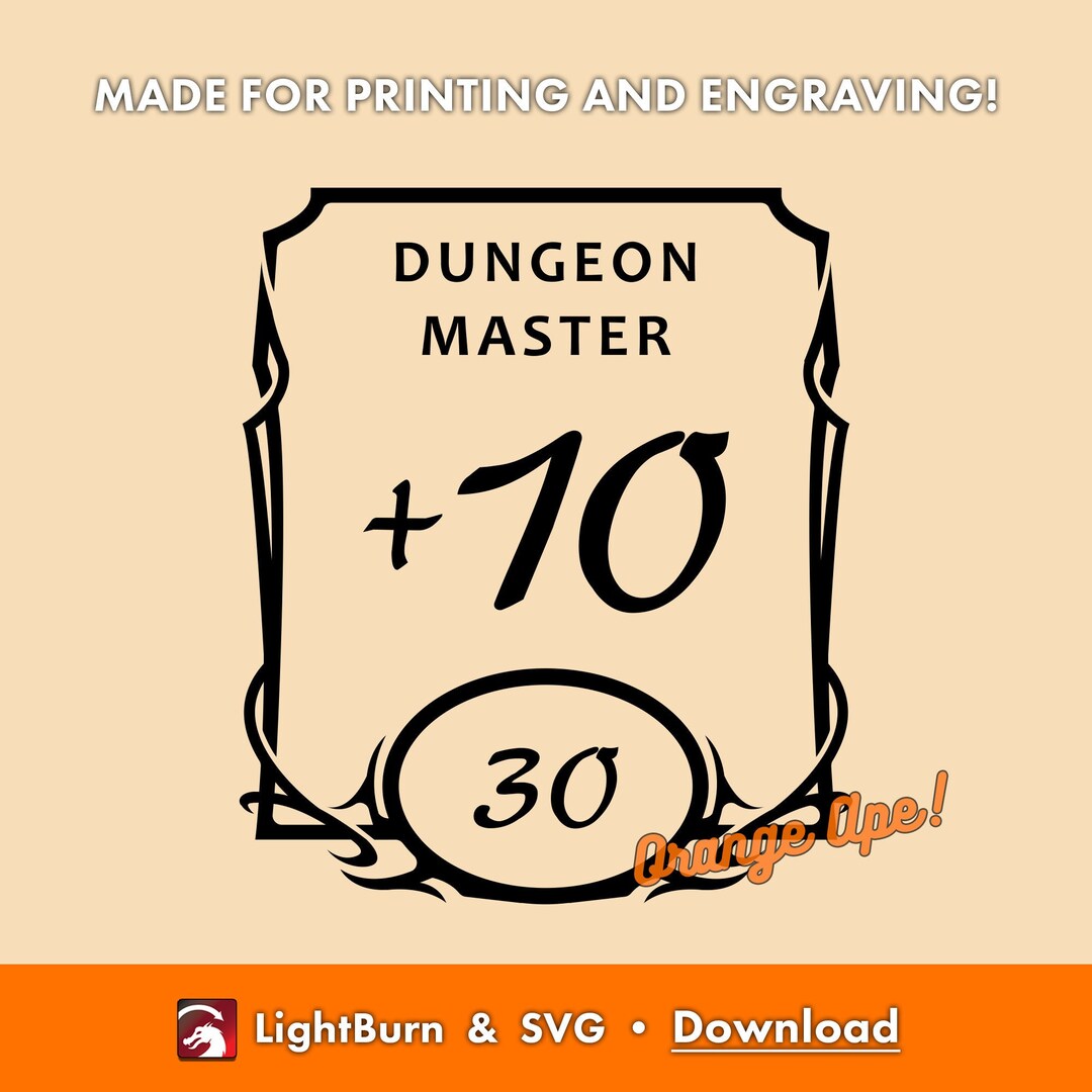 Dungeon Master +10 SVG: D&D Vector Artwork (digital Download) - Etsy