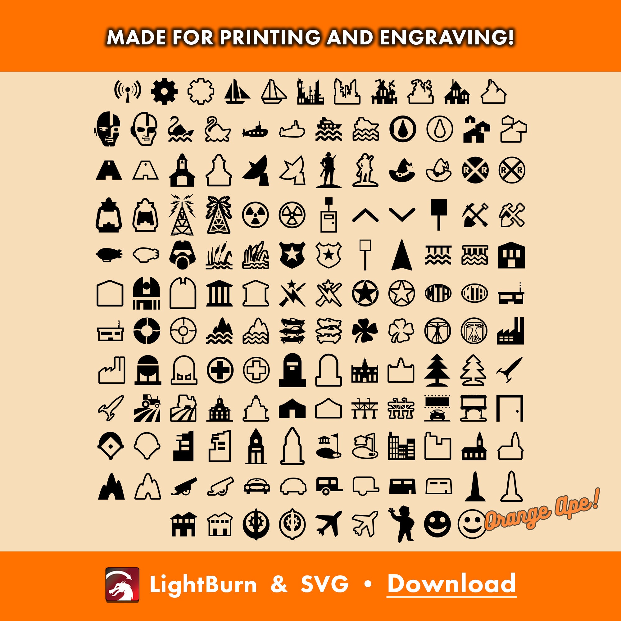 Fallout Map Marker Icons RPG Outline & Silhouette Files SVG and ...