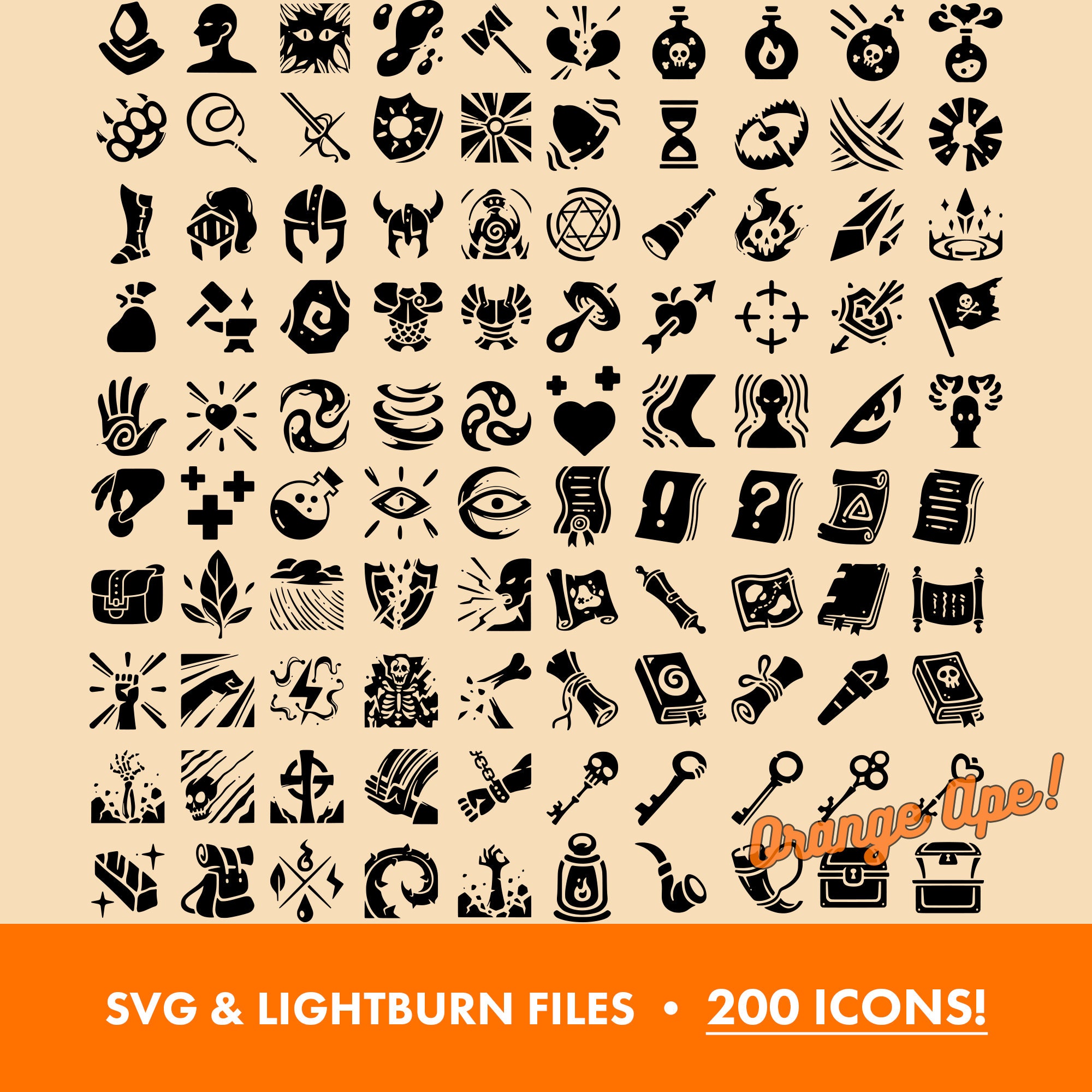 RPG Icons Map Markers - Dungeons & Dragons Engrave / Print Files - SVG ...