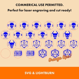 Dungeons & Dragons Ring and Tokens Set: RPG Vector Art (SVG, Lightburn ...
