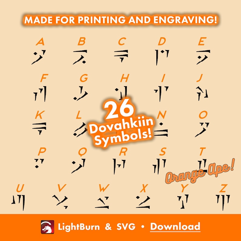 Skyrim Dovahkiin Text Symbols - RPG Outline and Silhouette Files - SVG ...