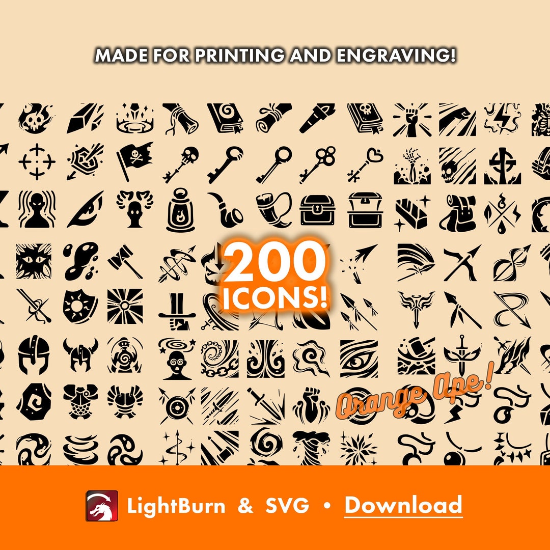 RPG Icons Map Markers Dungeons & Dragons Engrave / Print Files SVG ...