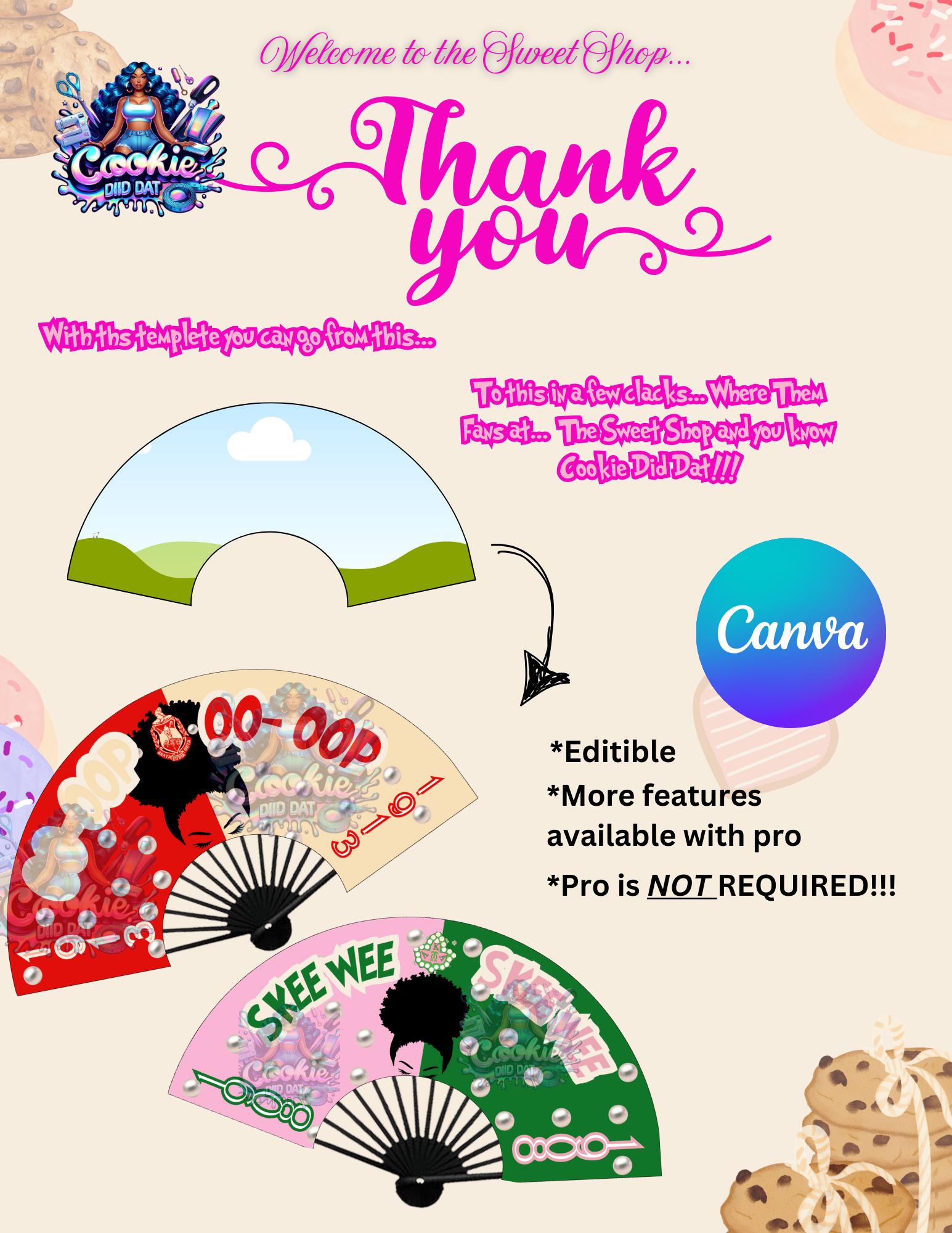 BLANK Clack Fan Templates (8 Designs) - Etsy