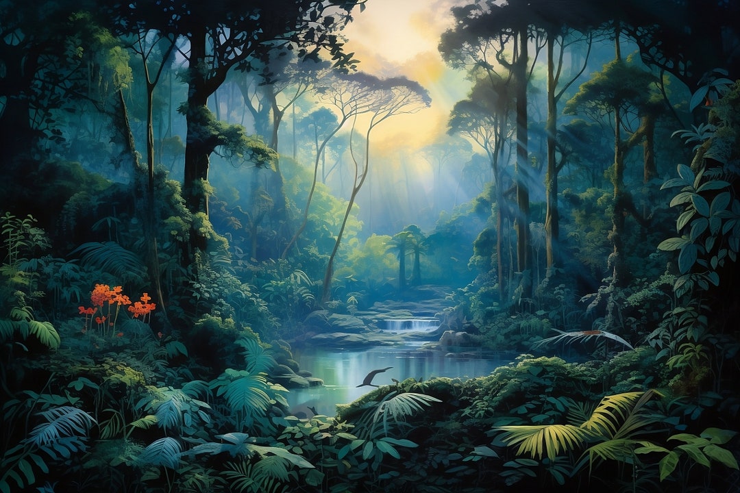 Landscape, Digital Art Print, AI Generated, Wall Art, AI Art, Digital ...