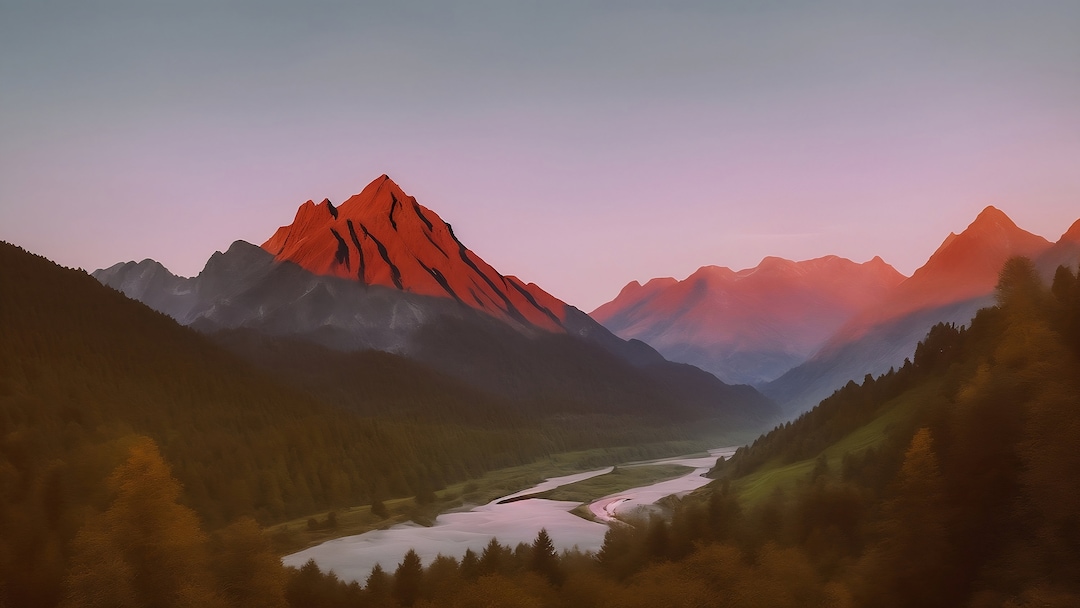 Landscape, Digital Art Print, AI Generated, Wall Art, AI Art, Digital ...