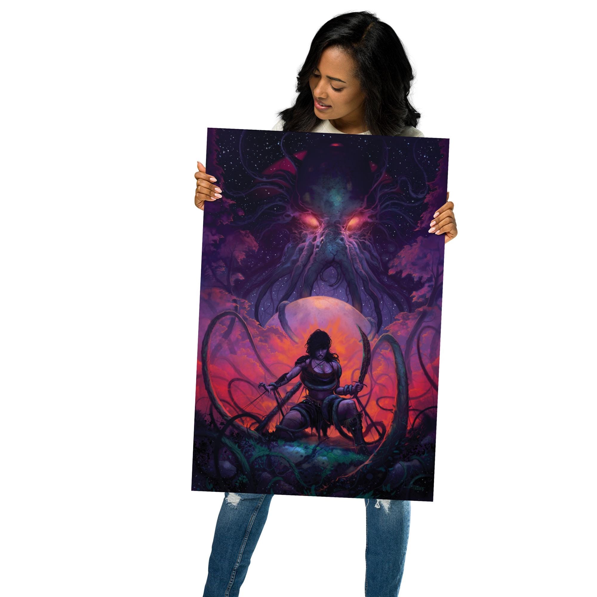 Cthulhu Art Download, Pulp Horror Wall Art, Cosmic Horror Illustration ...