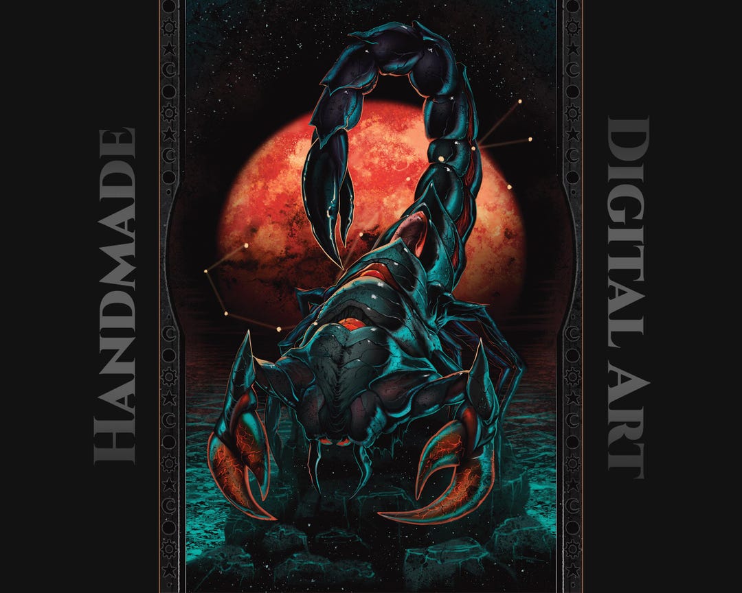 Scorpio Zodiac Dark Fantasy Art Download | Horror Astrology ...