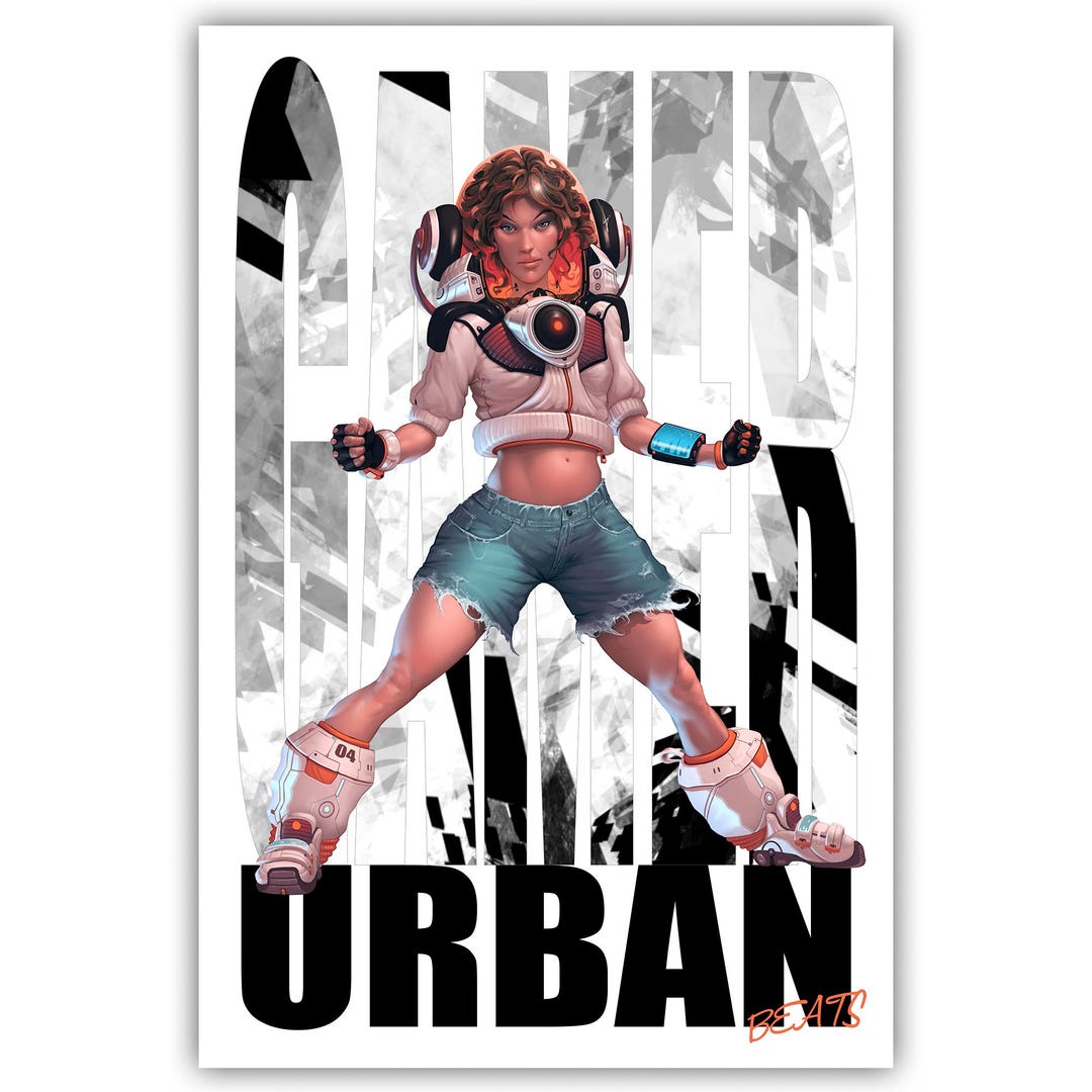 Lo Fi Gamer Illustration Download , Hip Hop Beats Handmade Digital Wall ...