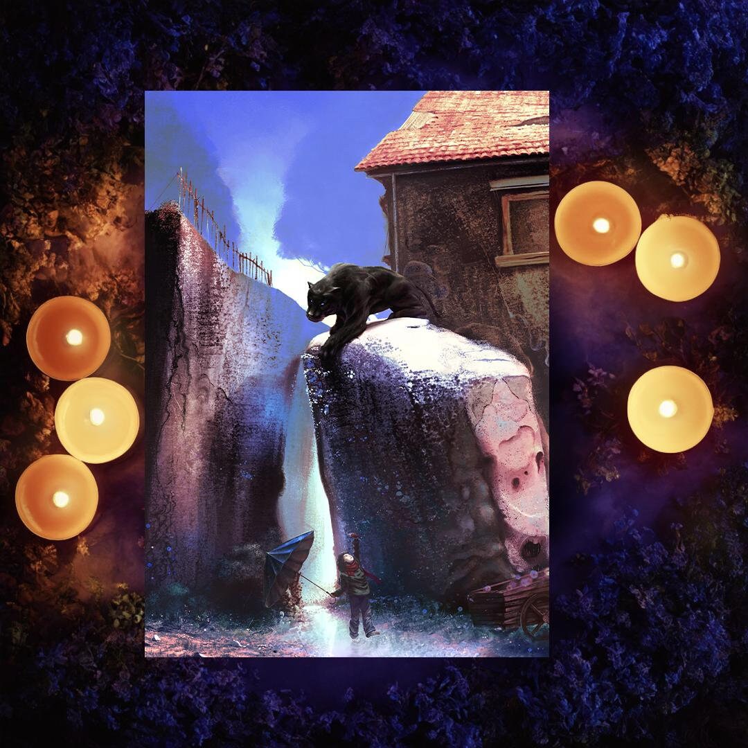 Storybook Fantasy Illustration , Mysterious Magical Path Wall Decor Art ...