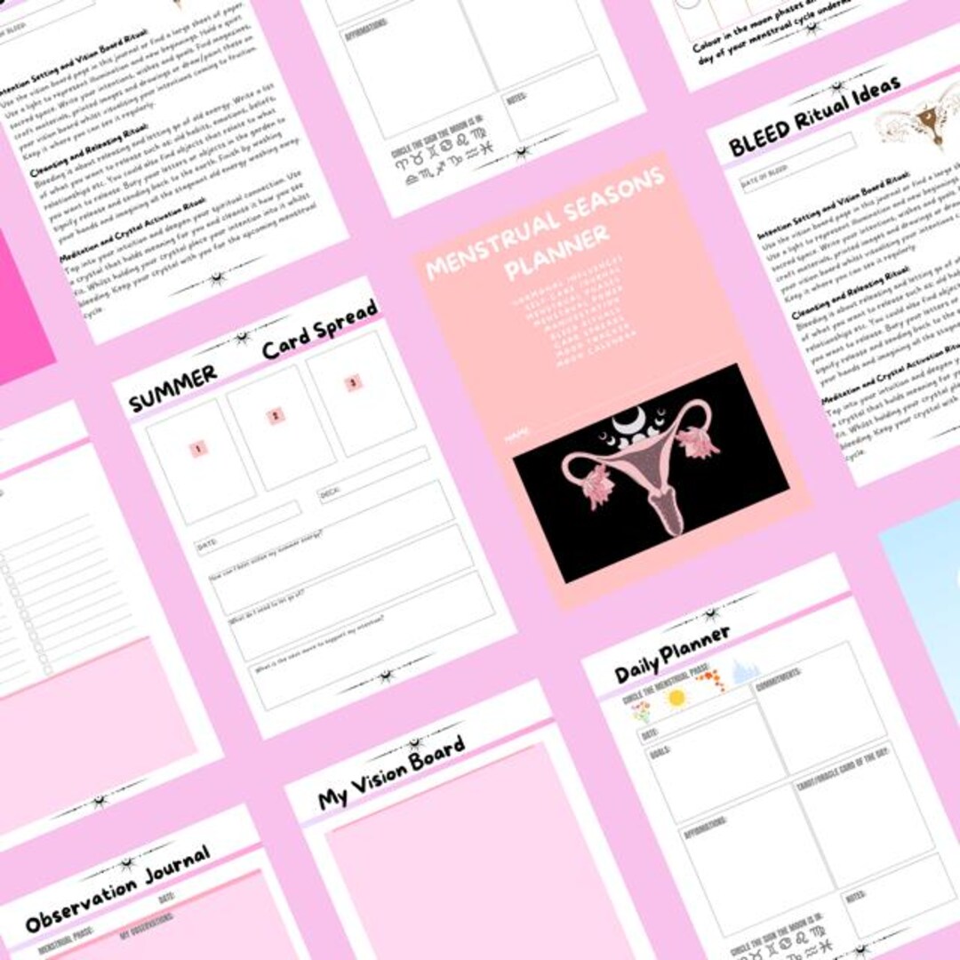 Menstrual Seasons Planner / Journal / Period Tracker / Menstrual Cycle ...