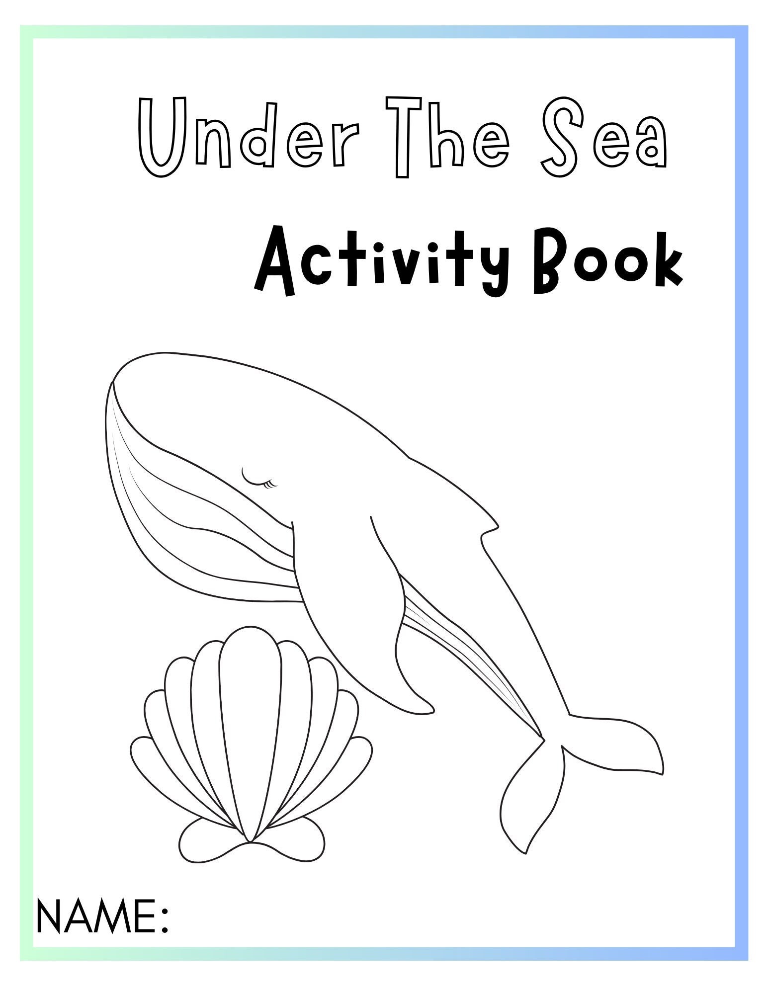 Under the Sea - Activity Book - Etsy