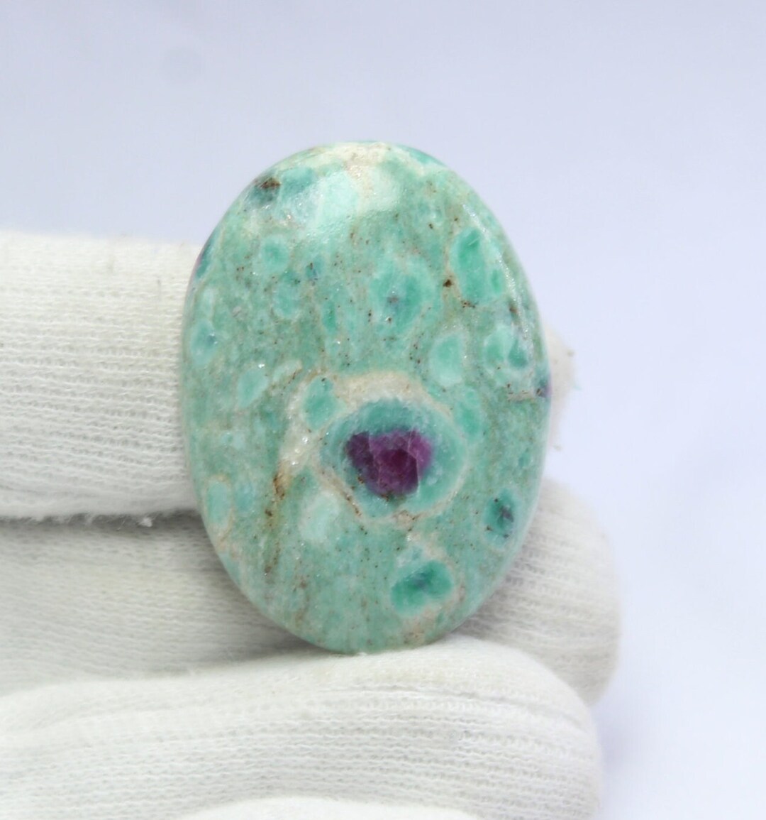 Amazing 100% Natural Ruby Fuchsite Cabochon, Smooth Polished Ruby ...
