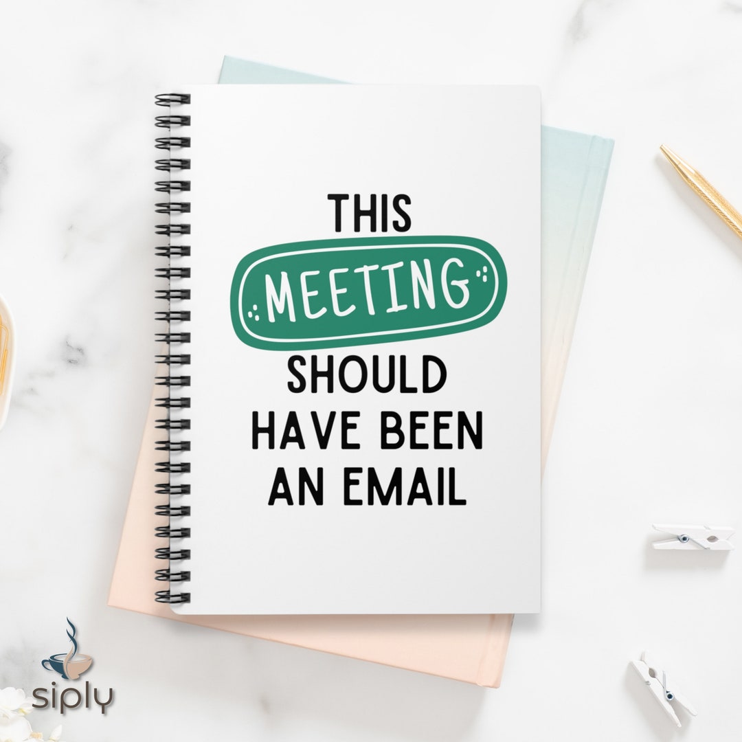Funny Office Notebook, This Meeting Should Have Been an Email, Office ...