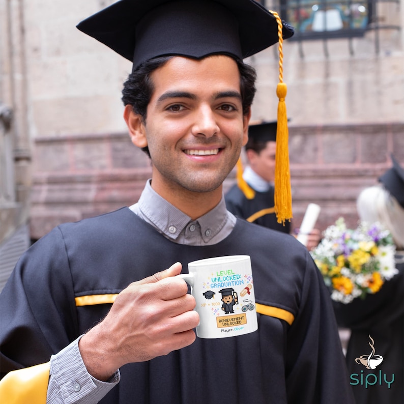 Level Unlocked: Graduation Personalized Mug, Gamer Grad Gift, Custom ...