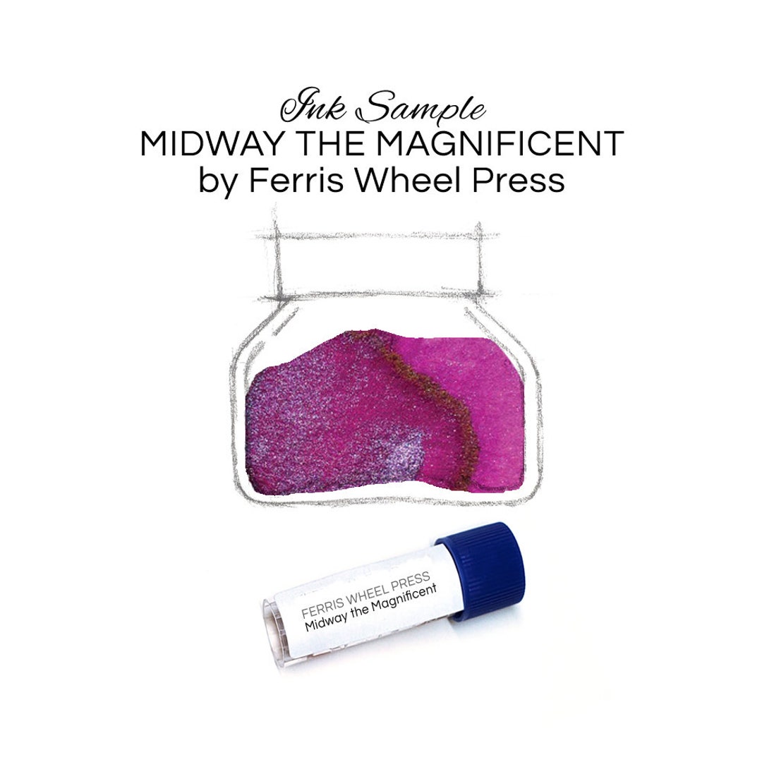 Ink Sample Ferris Wheel Press Midway the Magnificent Fuchsia Fountain ...