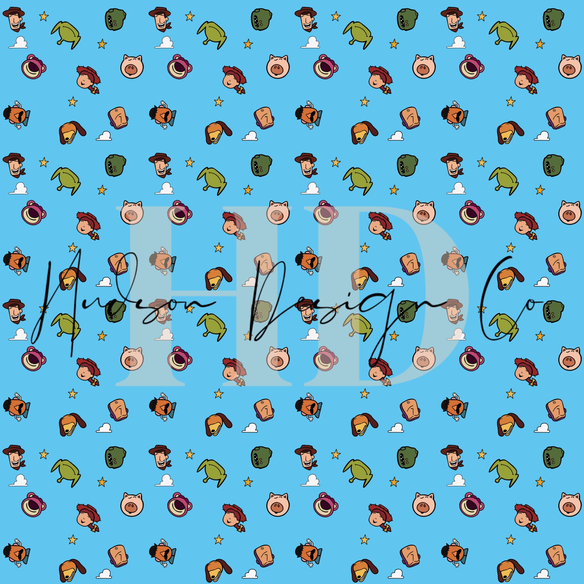 Toy Cartoon Character Story Faceless PNG Seamless Pattern File - Etsy