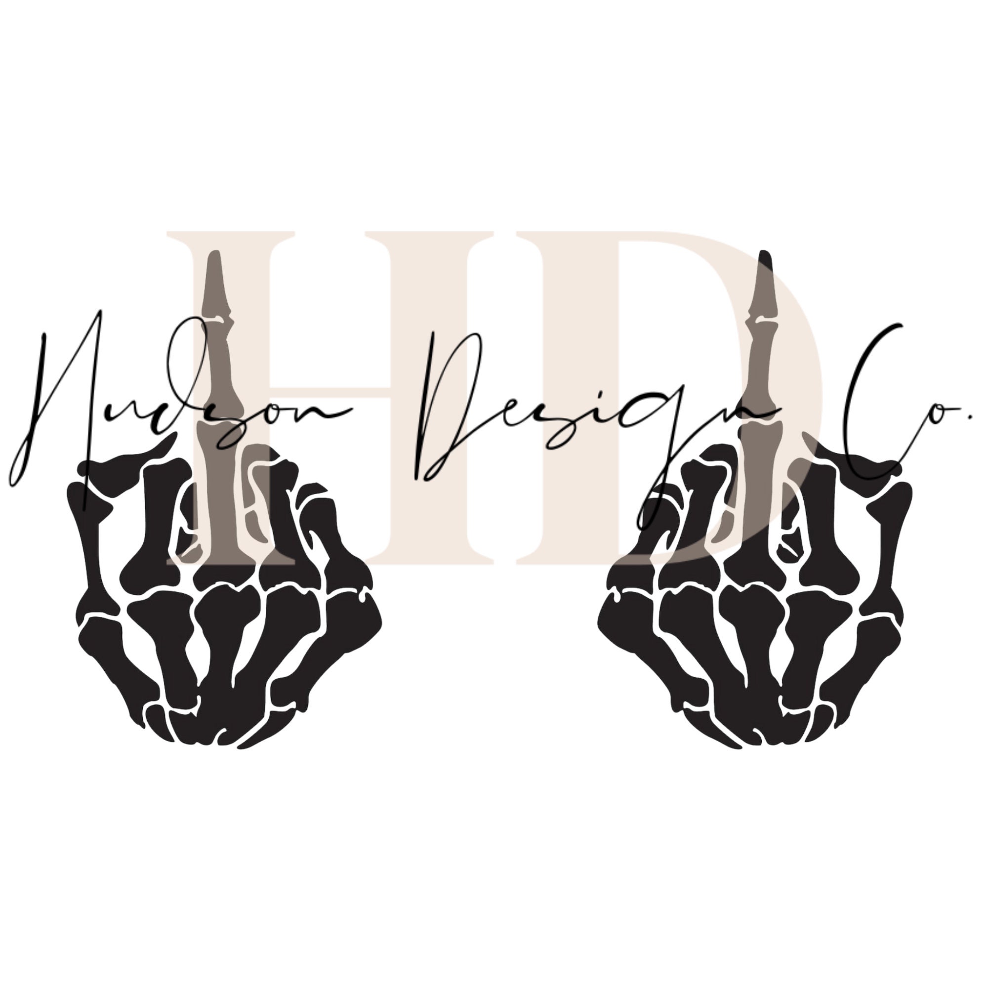 Skeleton Hands Middle Fingers up PNG File - Etsy