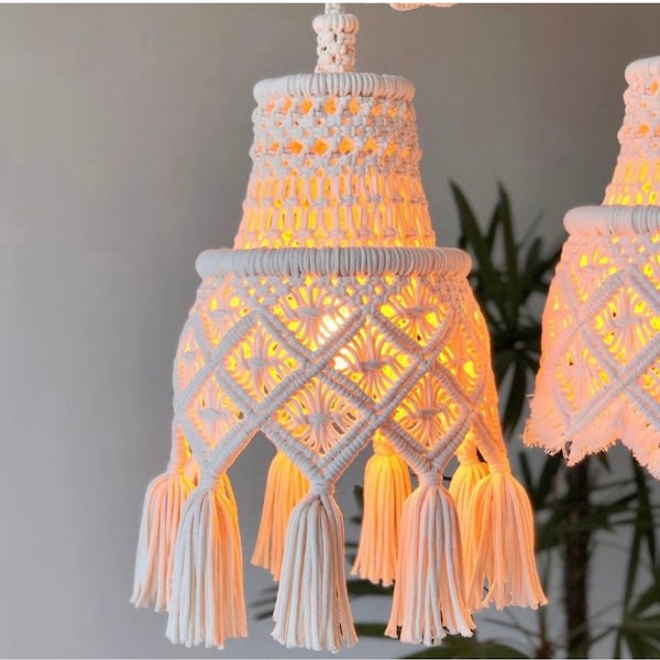 Macrame Lamp - Etsy