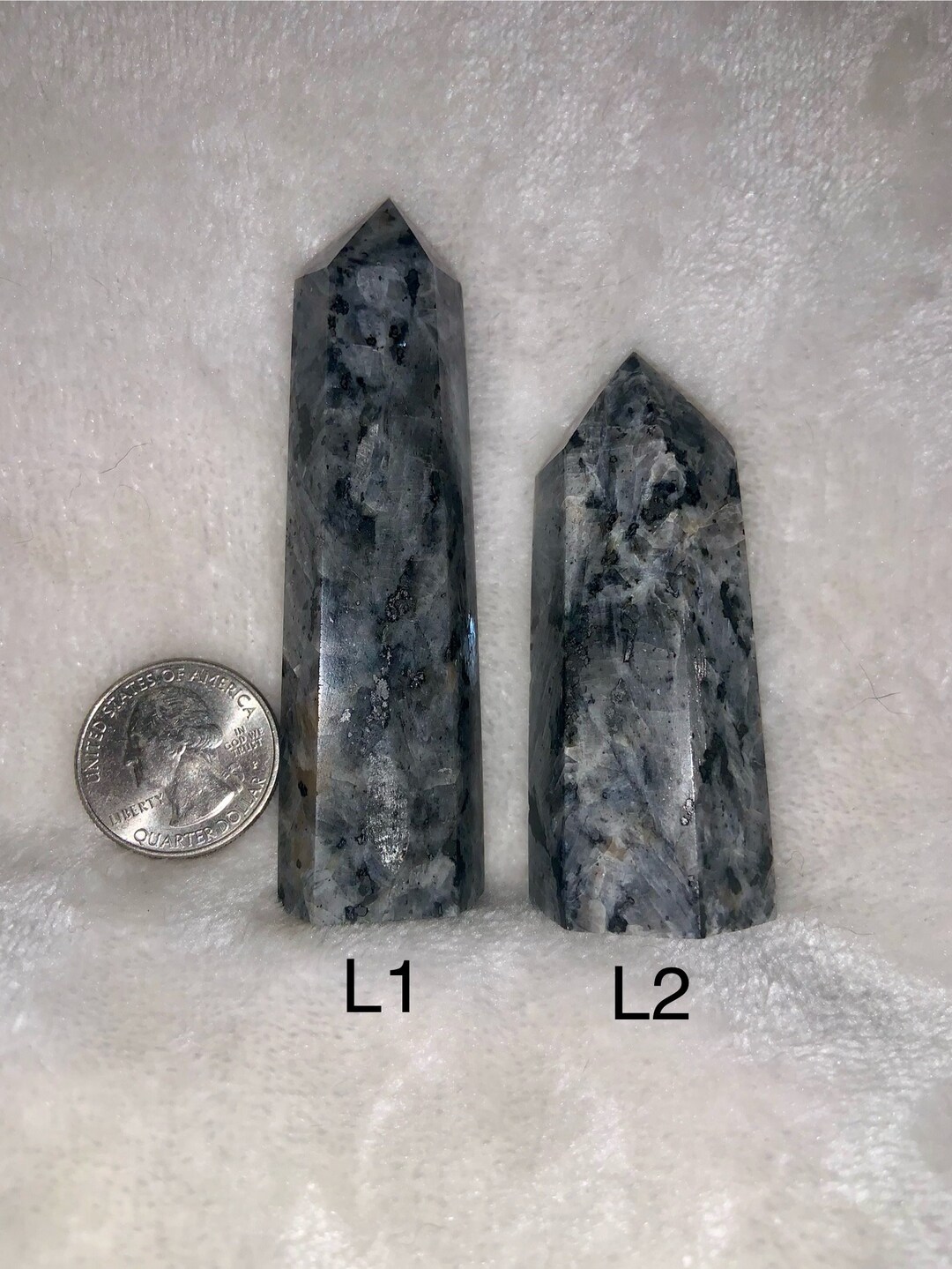 Larvikite Crystal Tower - Etsy