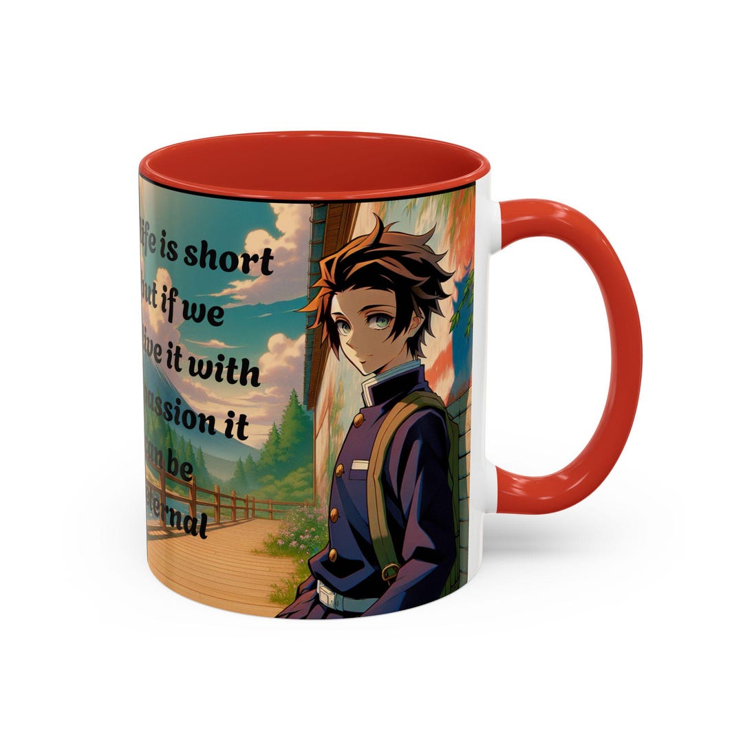 Mug, Anime Inspired, Passionate Life, Eternal Design Coffee Cup, Gift ...