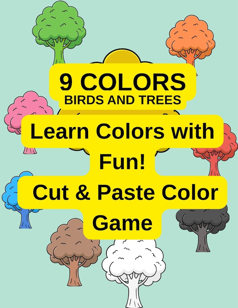Printable Color Matching Activity for Kids | Cut and Paste Color Game ...