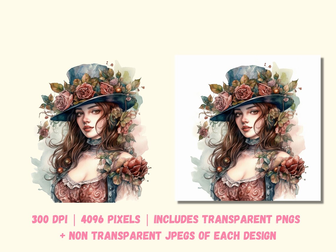 Watercolor Steampunk Clipart Bundle of 25 Sweet Steampunk PNG - Etsy