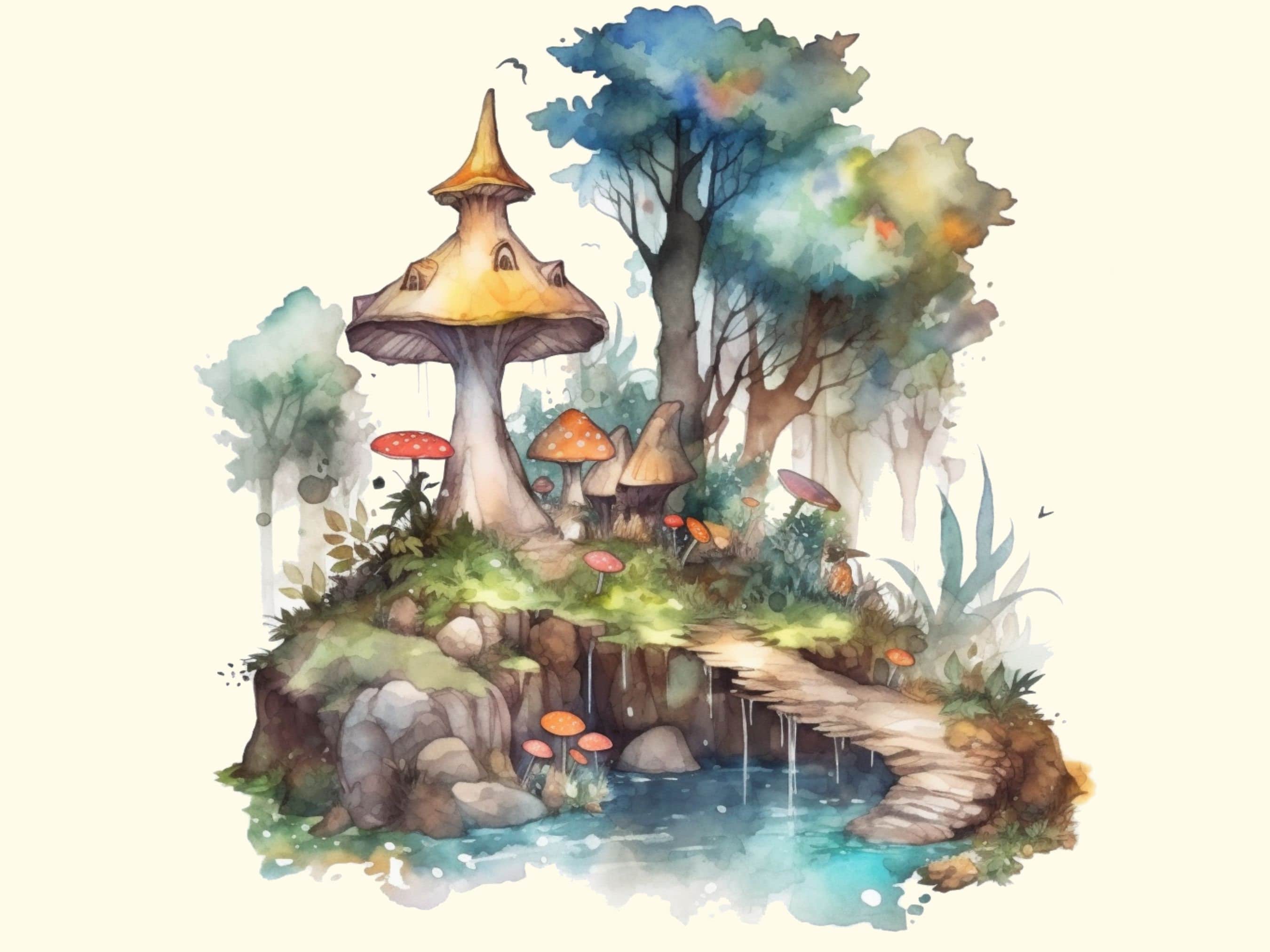 Enchanted Forest PNG Clipart Bundle Set of 20 Digital Magic Forest ...